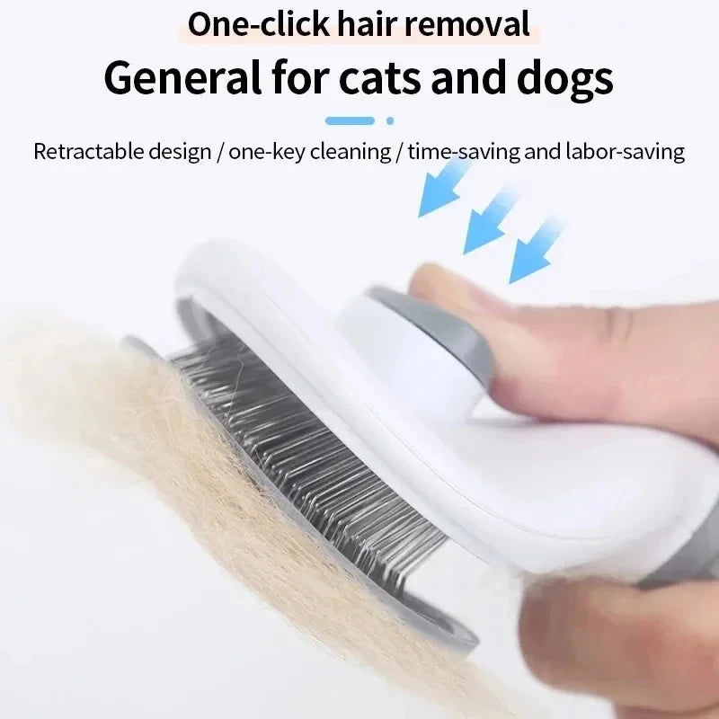 Pet Dog Brush Cat Comb Self Cleaning Pet Hair Remover Brush For Dogs C ...